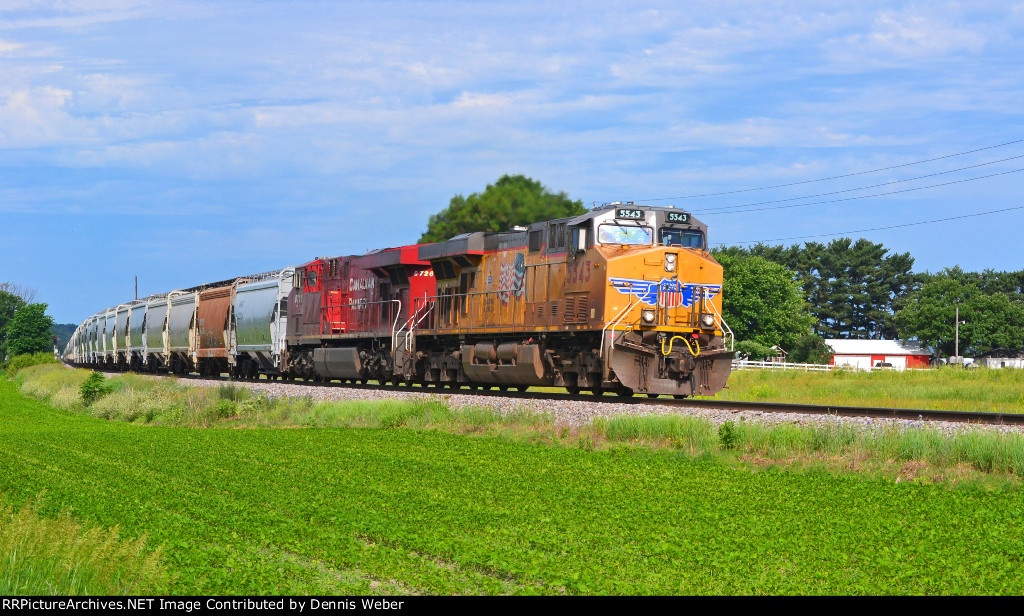 UP 5543, CP's Tomah Sub.